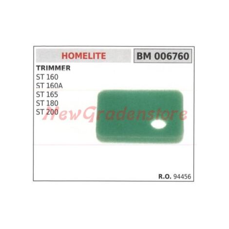 Filtro de aire recortadora HOMELITE ST 160 160A 165 180 200 006760