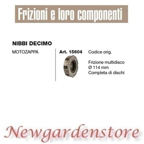 Embrague multidisco rotocultivador 114mm compatible NIBBI DECIMO 15604