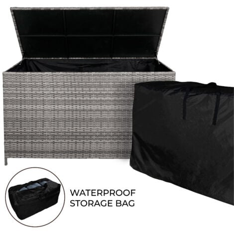 Rattan Storage Box 582L - Grey