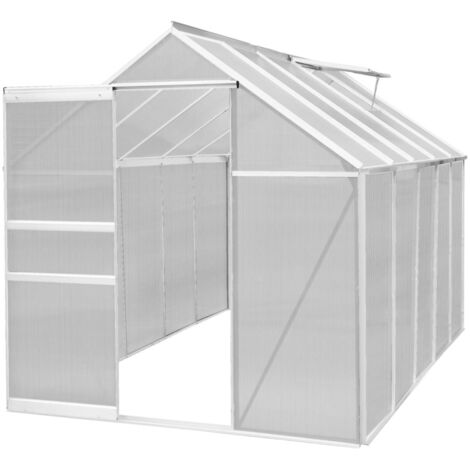 Polycarbonate Greenhouse 6ft x 10ft – Silver