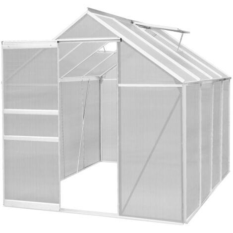 Polycarbonate Greenhouse 6ft x 8ft – Silver