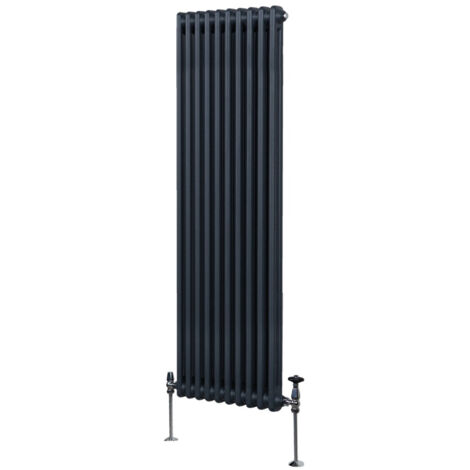 Traditional 2 Column Radiator - 1800 x 472mm - Anthracite Grey