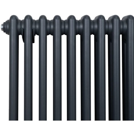 Traditional 2 Column Radiator - 1500 x 202mm - Anthracite Grey