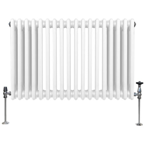 Traditional 3 Column Radiator - 600 x 832mm - White