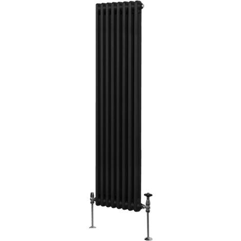 Traditional 2 Column Radiator - 1800 x 382mm - Black