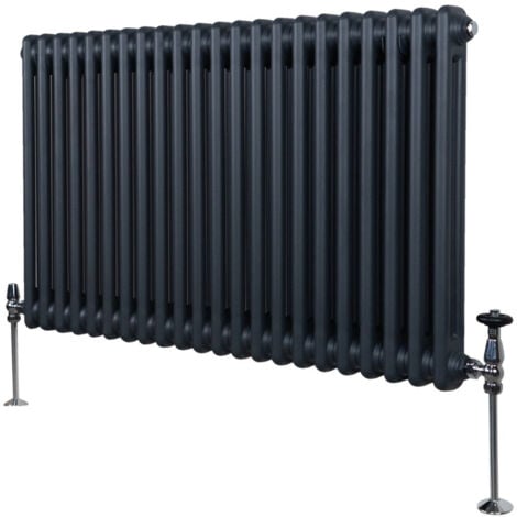 Traditional 2 Column Radiator - 600 x 1012mm - Anthracite Grey