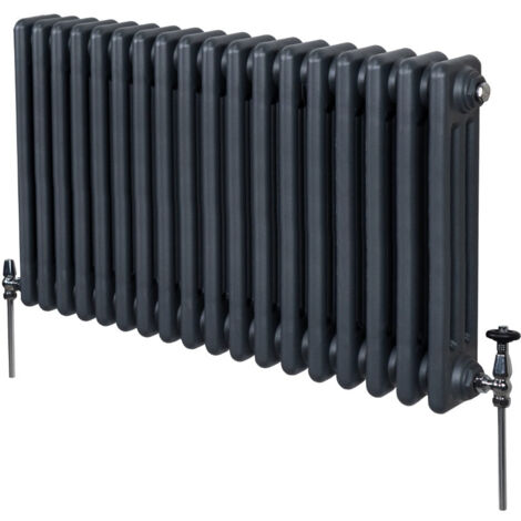 Traditional 3 Column Radiator - 600 x 832mm - Anthracite Grey