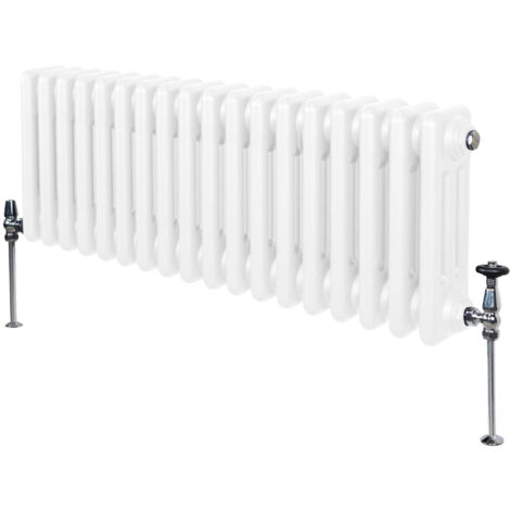 Traditional 3 Column Radiator - 300 x 832mm - White