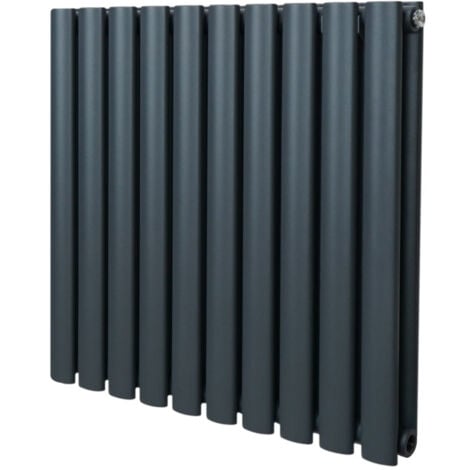 Oval Column Radiator – 600mm x 600mm - Anthracite Grey