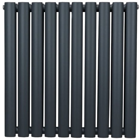 Oval Column Radiator – 600mm x 600mm - Anthracite Grey