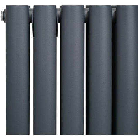 Oval Column Radiator – 1800mm x 600mm – Anthracite Grey