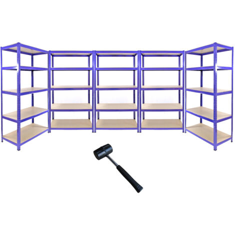 Monster Racking T-Rax Metal Storage Shelves, Blue, 90cm W, 45cm