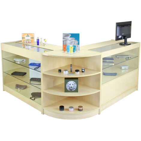 Jupiter Maple Shop Counter & Retail Display Set