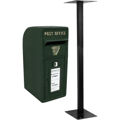 Green Irish Post Box with Stand