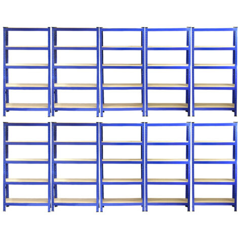Monster Racking T-Rax Heavy Duty Shelving Units, Blue, 75cm W,