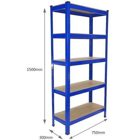 Monster Racking T-Rax Heavy Duty Shelving Units, Blue, 75cm W,