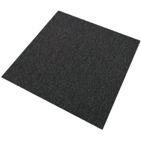 40 x Carpet Tiles Charcoal Black 10m2