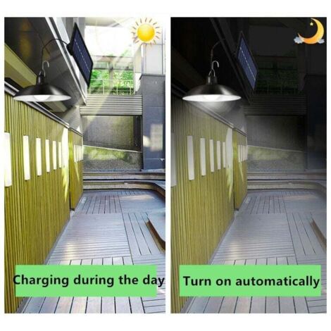 Luci solari, lampadario solare con telecomando, impermeabile, 2 teste ...