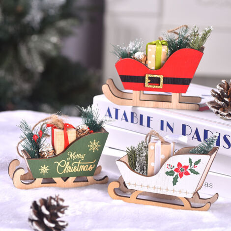 Decorazioni natalizie, slitta di Babbo Natale, articoli natalizi per ...