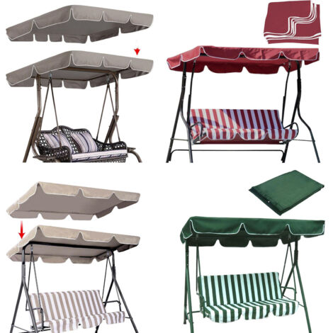 Toit de Rechange pour Balancelle de Jardin 3 Places, Universel Toile de ...