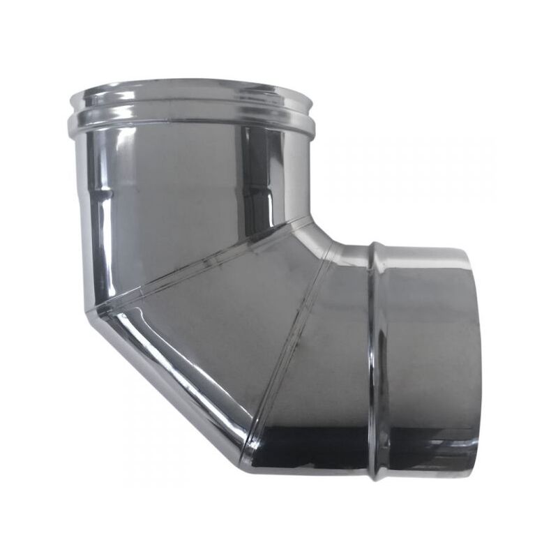 Cheminée double paroi isolé air dn 80/100 coude 90 tube en acier ...