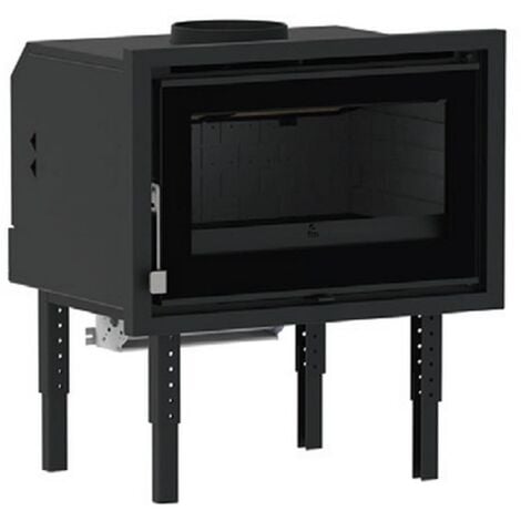 Insert a bois panoramique en acier, verre serigraphie, triple ...