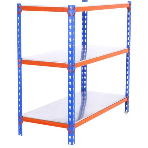 Étagère métallique Simon Rack sans vis bleu/orange/galvanisé 3 étagères 1000x1100x500 mm ...