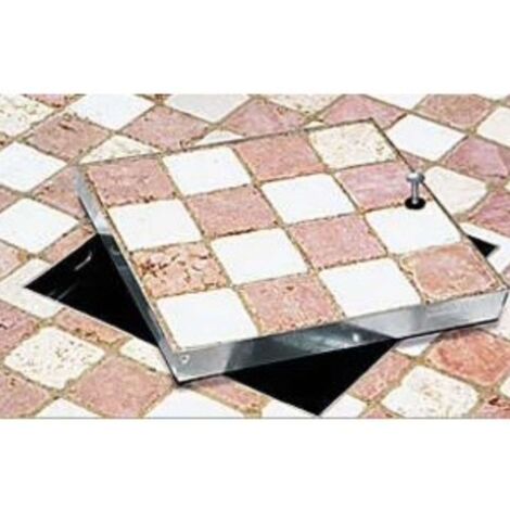 Tampon Creux avec Cadre en en tôle galvanisée à carreler 33 x 33 cm ...