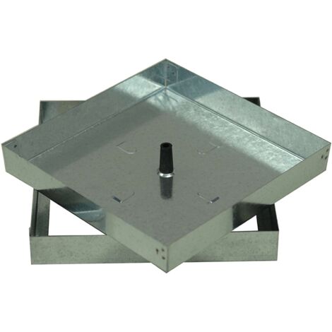 Tampon Creux avec Cadre en en tôle galvanisée à carreler 23 x 23 cm ...