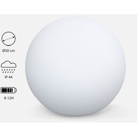 Lampada a sfera LED luce bianca con batteria ricaricabile