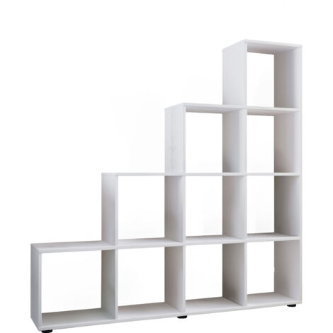 Holz Treppenregal Regal 10 Fächer Napoli