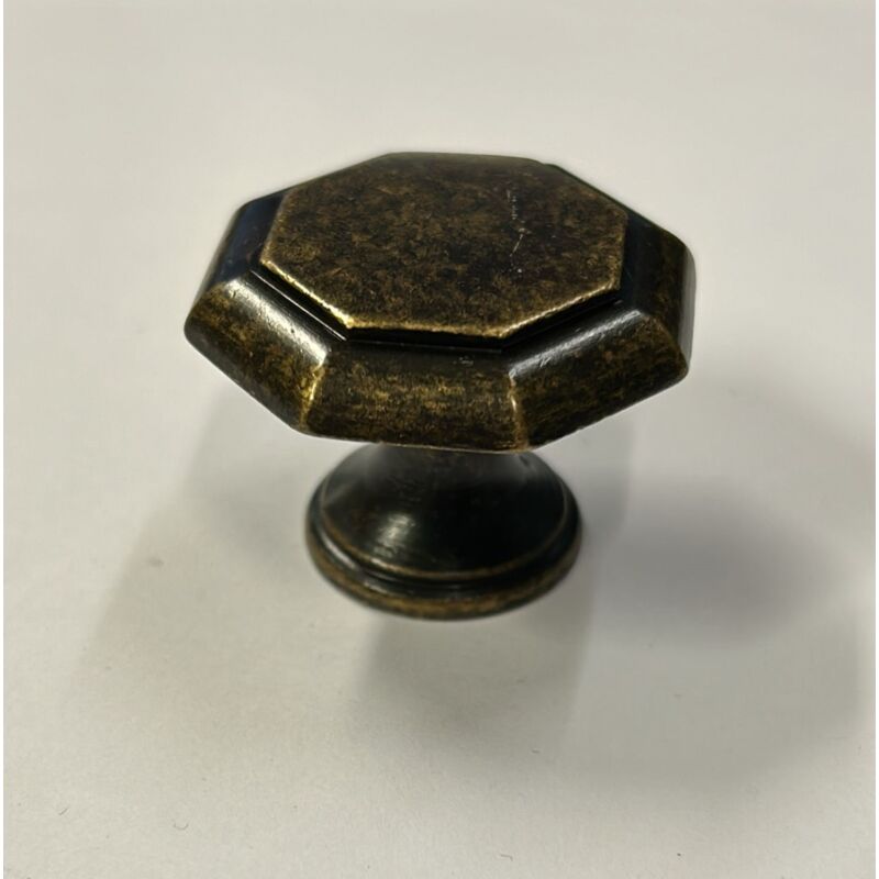 CONNEX - POMOLO OTTAGONALE OTTONE ANTICATO DIAMETRO 38MM