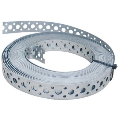 10 METRI - BANDA PERFORATA 17x0,6MM - INACCIAIO ZINCATO
