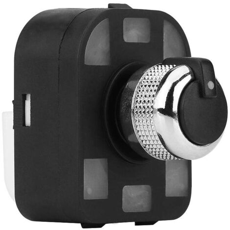 Botón de espejo retrovisor cromado negro Aramox para perilla giratoria ...