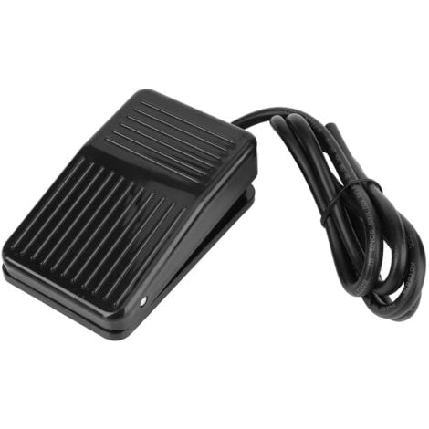 Interruptor de pie industrial TFS-01 220 V CA 10 A, interruptor de pie negro con cable de 1 m ...