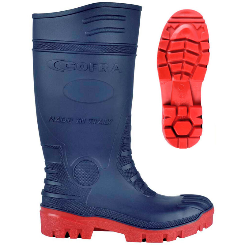 Cofra SS5T40 PVC-Stiefel Typhoon S5 CI LG FO SR Blau Rot 46