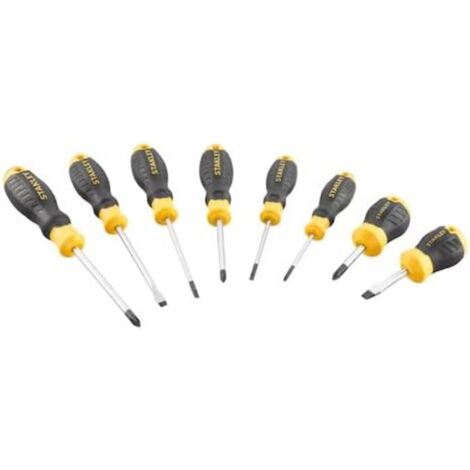 Stanley STHT16167-0 Satz mit 8 Schraubendrehern mit gepolstertem Griff