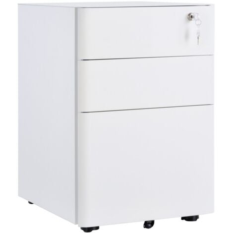 Caisson mobile 3 tiroirs avec roulettes - Armoire de classement métal ...