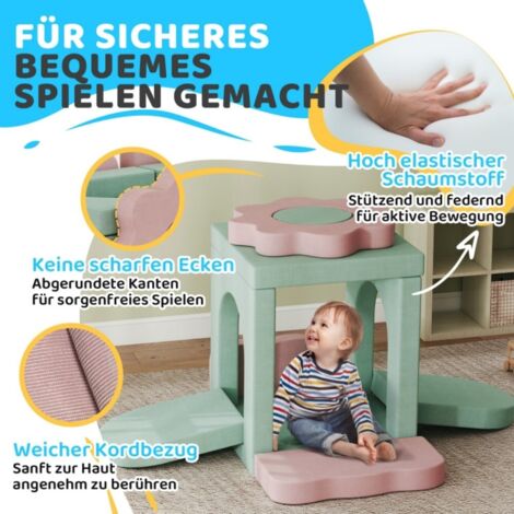 Parc bébé 12 Blocs Mousse Gym Tapis-Jeu Intérieur Corduroy-Grimper ...