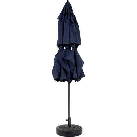 Parasol droit-Rectangulaire-Double Face-Grand-avec Manivelle-Bleu ...