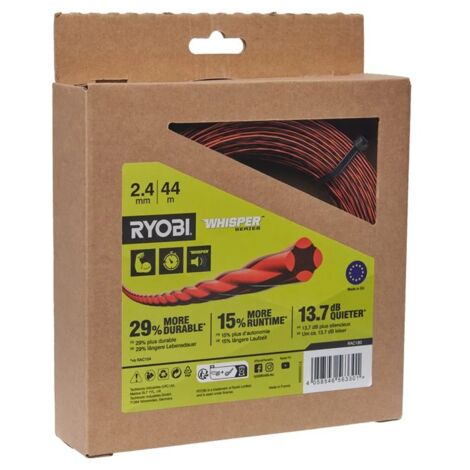 Desbrozadora de hilo redondo Ryobi RAC180 de 2,4 mm x 44 m
