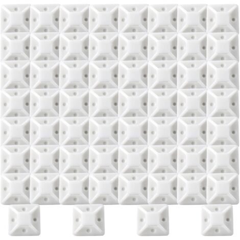 Sollbry Supporti per fascette adesive 100 pezzi (20 mm x 20 mm ...