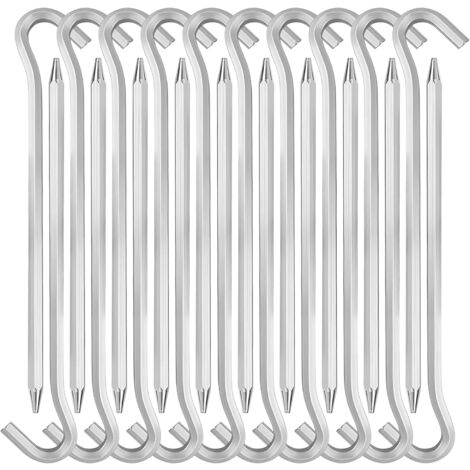 Sollbry Picchetti per tenda in alluminio da 18 cm con gancio, 20 pezzi ...
