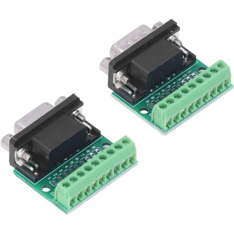 Sollbry Adaptadores de cable - Conector DB9 macho-hembra con terminal de tornillo, placa de ...