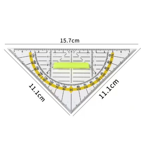 Sollbry Escuadra geométrica, triángulo multifuncional, triángulo ...