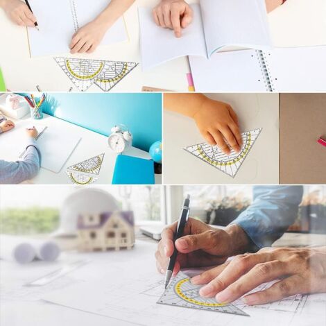 Sollbry Escuadra geométrica, triángulo multifuncional, triángulo ...