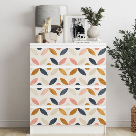 Stickers meuble - Fleurs Design - Lot de 4 stickers - 15x15 cm ...