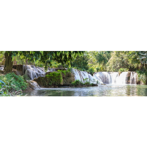 Brise vue Trompe l'oeil - 90x292 cm - Cascades - Recto Imprimé / Verso ...