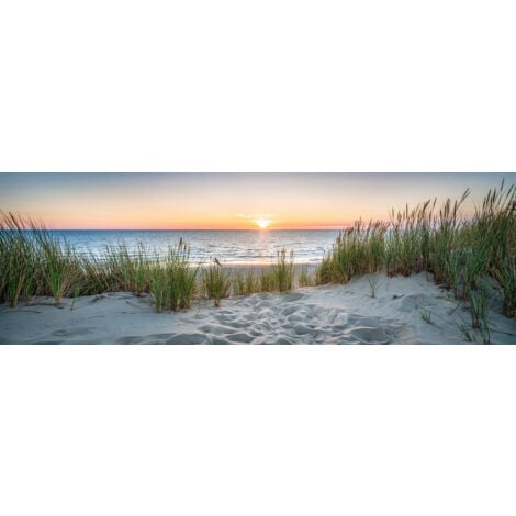 Brise vue Trompe l'oeil - 80x240 cm - Couché de soleil - Recto Imprimé ...