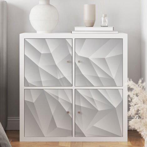 Stickers meuble - Design - Lot de 4 stickers - 15x15 cm - Adhésif MAT